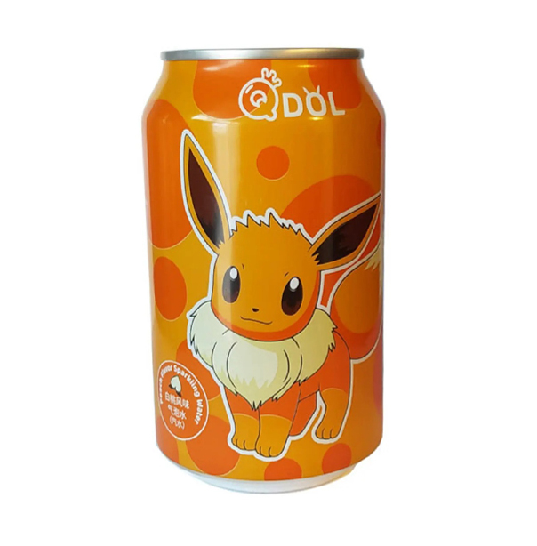 QDOL Pokemon Evoli Peach Flavoured Sparkling Water 330ml | SODA | QDOL